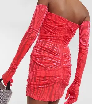 Alex Perry Colter Ruched Mini Dress