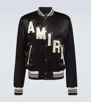 Amiri Satin Varsity Jacket