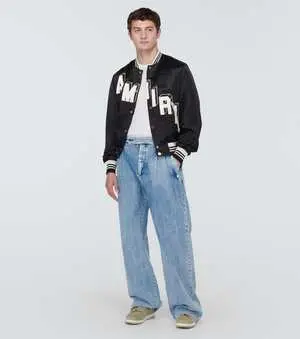 Amiri Satin Varsity Jacket