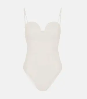 Magda Butrym Bustier One Piece Swimsuit - White