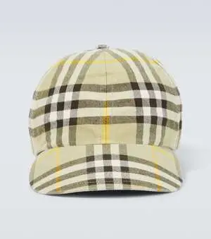Burberry Check Cotton Baseball Cap - Beige