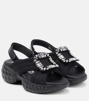ROGER VIVIER Viv' Run Embellished Sandals