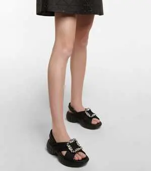 ROGER VIVIER Viv' Run Embellished Sandals