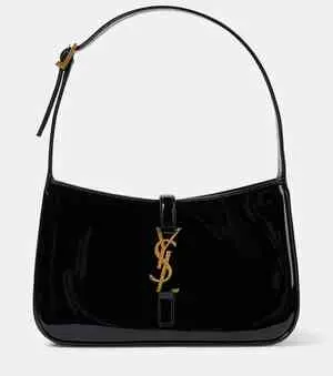 Saint Laurent Le 5 A 7 Patent Leather Shoulder Bag - Black