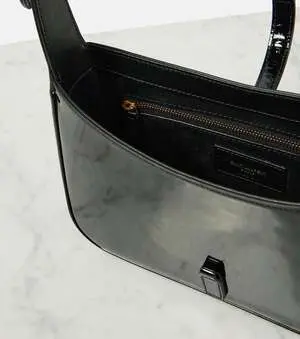Saint Laurent Le 5 A 7 Patent Leather Shoulder Bag - Black