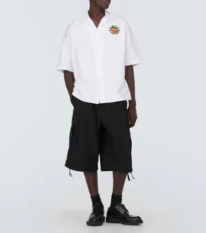 Kenzo Virgin Wool Cargo Shorts - Black