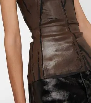 Rick Owens Coated Denim Corset