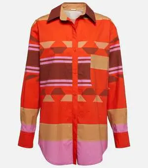 Johanna Ortiz Ruched Cotton Shirt