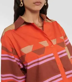 Johanna Ortiz Ruched Cotton Shirt