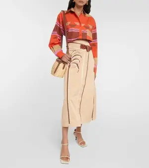 Johanna Ortiz Ruched Cotton Shirt