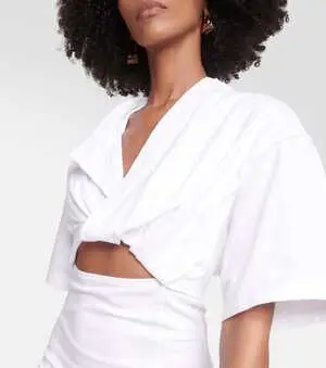 Jacquemus La Robe Bahia Gathered Minidress