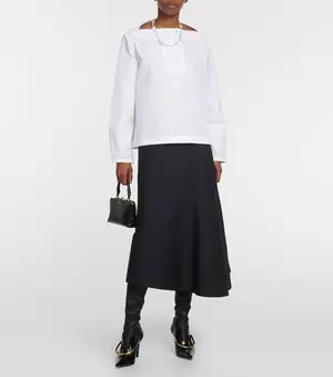JIL SANDER Cotton Poplin Top