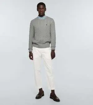 Polo Ralph Lauren Cable-knit Cotton Sweater - Grey