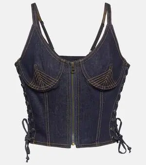 JEAN PAUL GAULTIER Denim Bustier - Blue