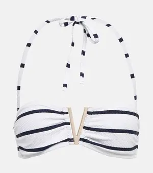 Heidi Klein Long Island Bandeau Bikini Top - White