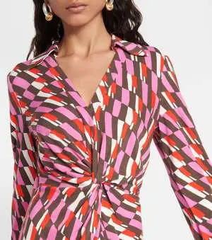 Diane Von Furstenberg Printed Wrap Minidress