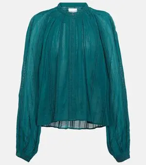 MARANT ETOILE Imayae Cotton-blend Blouse - Green