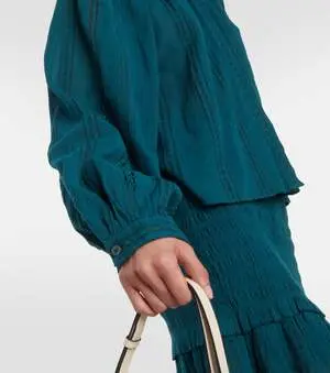MARANT ETOILE Imayae Cotton-blend Blouse - Green