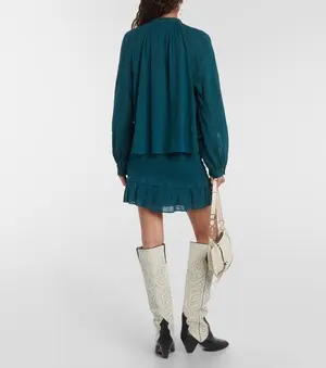 MARANT ETOILE Imayae Cotton-blend Blouse - Green