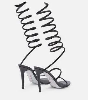 Rene Caovilla Cleo Embellished Sandals - Black