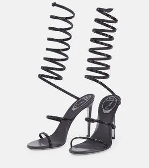 Rene Caovilla Cleo Embellished Sandals - Black