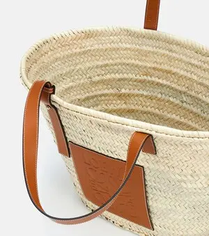Loewe Large Leather-trimmed Basket Tote