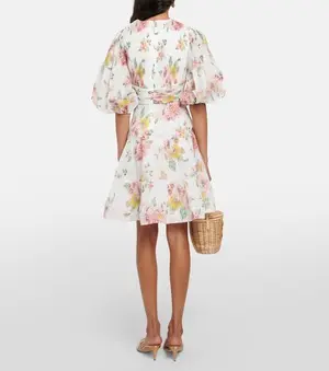 Zimmermann Floral Pleated Mini Dress