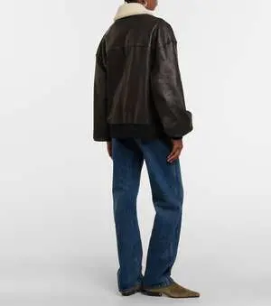 Khaite Shellar Leather Jacket - Black