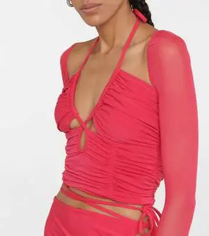 SELF-PORTRAIT Stretch-jersey Top