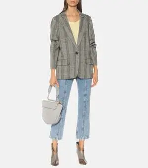 MARANT ETOILE Charly Checked Wool Blazer