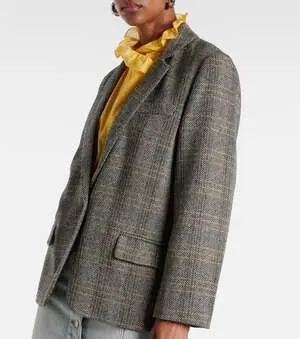 MARANT ETOILE Charly Checked Wool Blazer