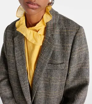 MARANT ETOILE Charly Checked Wool Blazer
