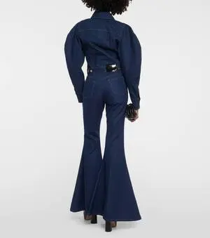 Nina Ricci Cropped Denim Trucker Jacket