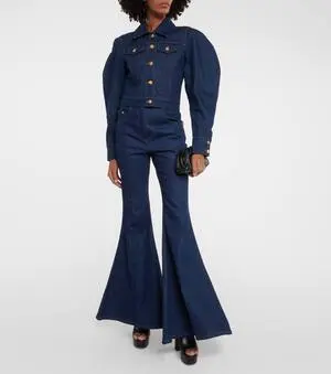Nina Ricci Cropped Denim Trucker Jacket