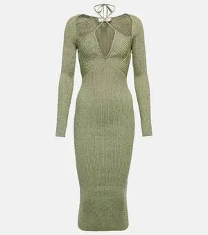 Simkhai Elijah Ribbed-knit Midi Dress