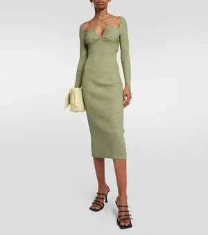 Simkhai Elijah Ribbed-knit Midi Dress