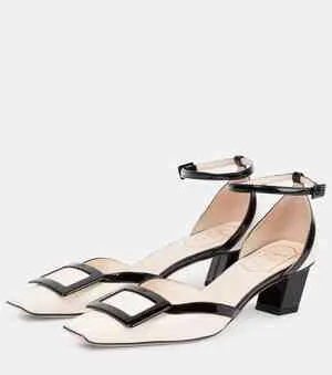 ROGER VIVIER Belle Vivier Patent Leather Sandals - Multicoloured