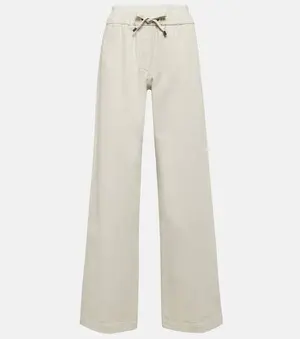 Brunello Cucinelli High-rise Wide-leg Jeans - White
