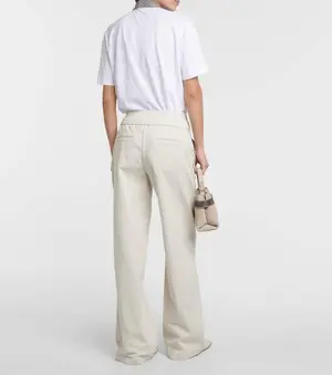 Brunello Cucinelli High-rise Wide-leg Jeans - White