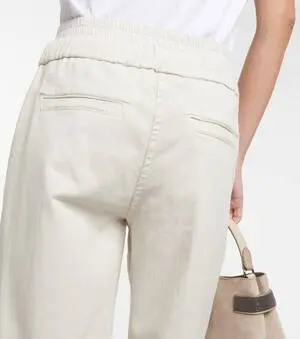 Brunello Cucinelli High-rise Wide-leg Jeans - White