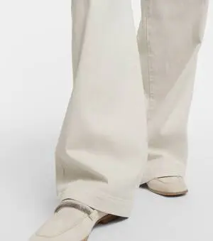 Brunello Cucinelli High-rise Wide-leg Jeans - White