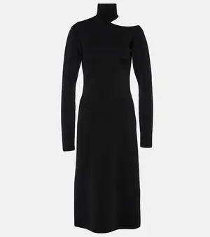 FERRAGAMO Mockneck Midi Dress