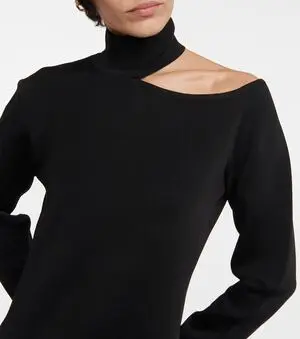 FERRAGAMO Mockneck Midi Dress