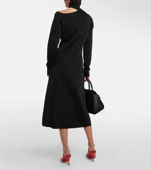 FERRAGAMO Mockneck Midi Dress