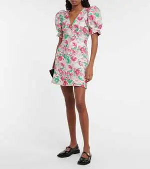 GANNI Printed Minidress