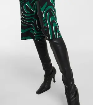 Diane Von Furstenberg Printed Fitted Midi Dress