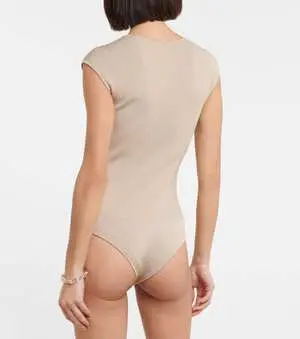 Simkhai Barbara Ribbed-knit Bodysuit