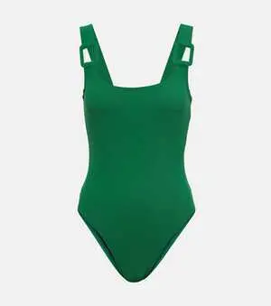 KARLA COLLETTO Scoop-neck One-piece Swimsuit - Green