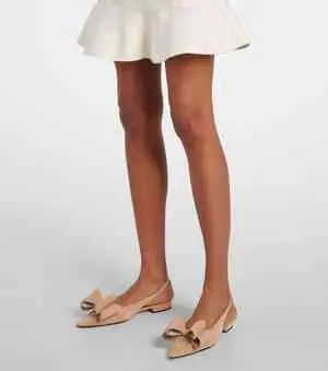 Mach & Mach Le Cadeau Suede Slingback Flats
