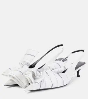 Balenciaga Knife 40 Leather Slingback Pumps